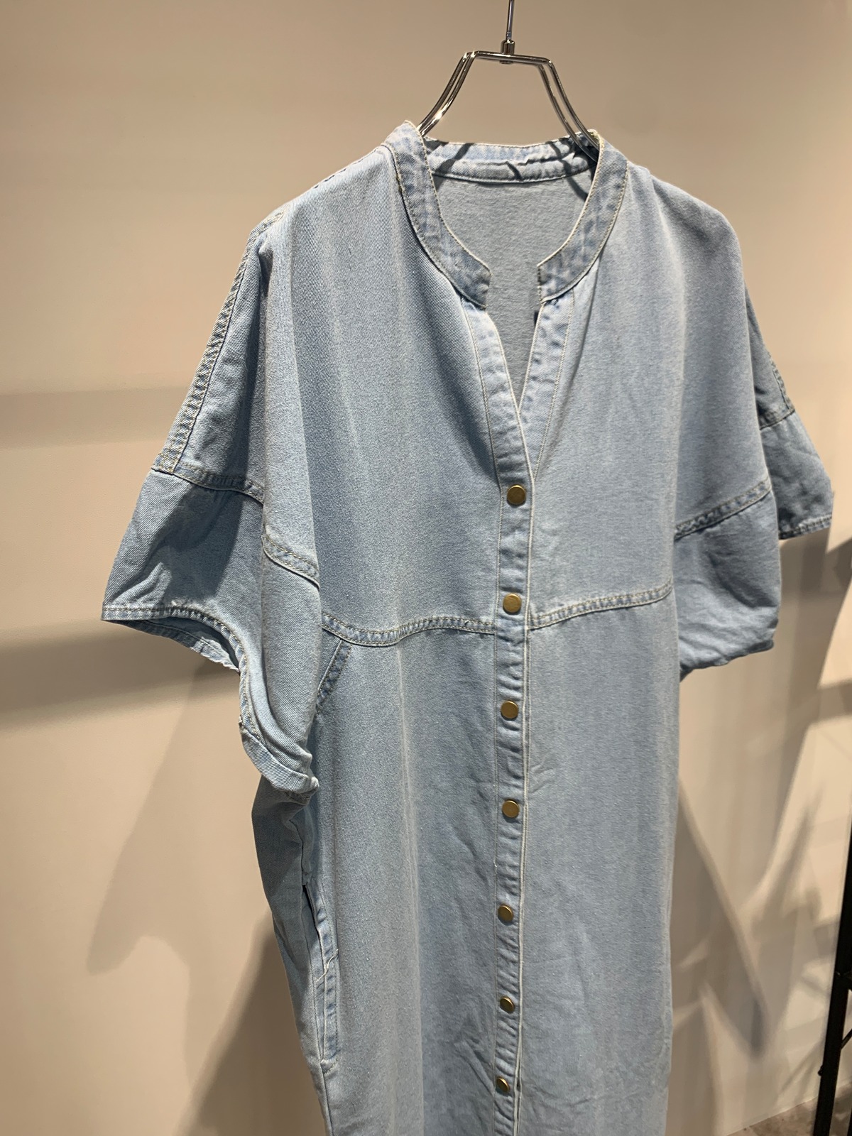 denim skipper one-piece | peache select