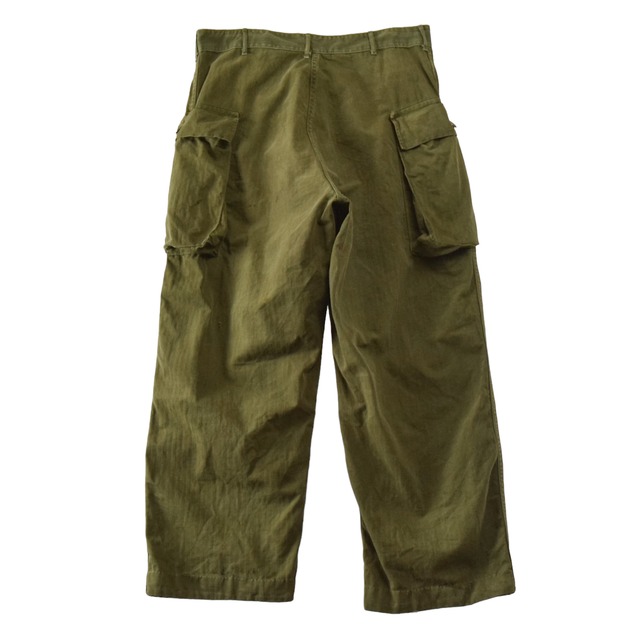 1940's "U.S.ARMY" M-43 Vintage HBT Cargo Pants W34 × L30 / 40年代 アメリカ軍 ヴィンテージ M43 ヘリンボーンツイル カーゴ ...
