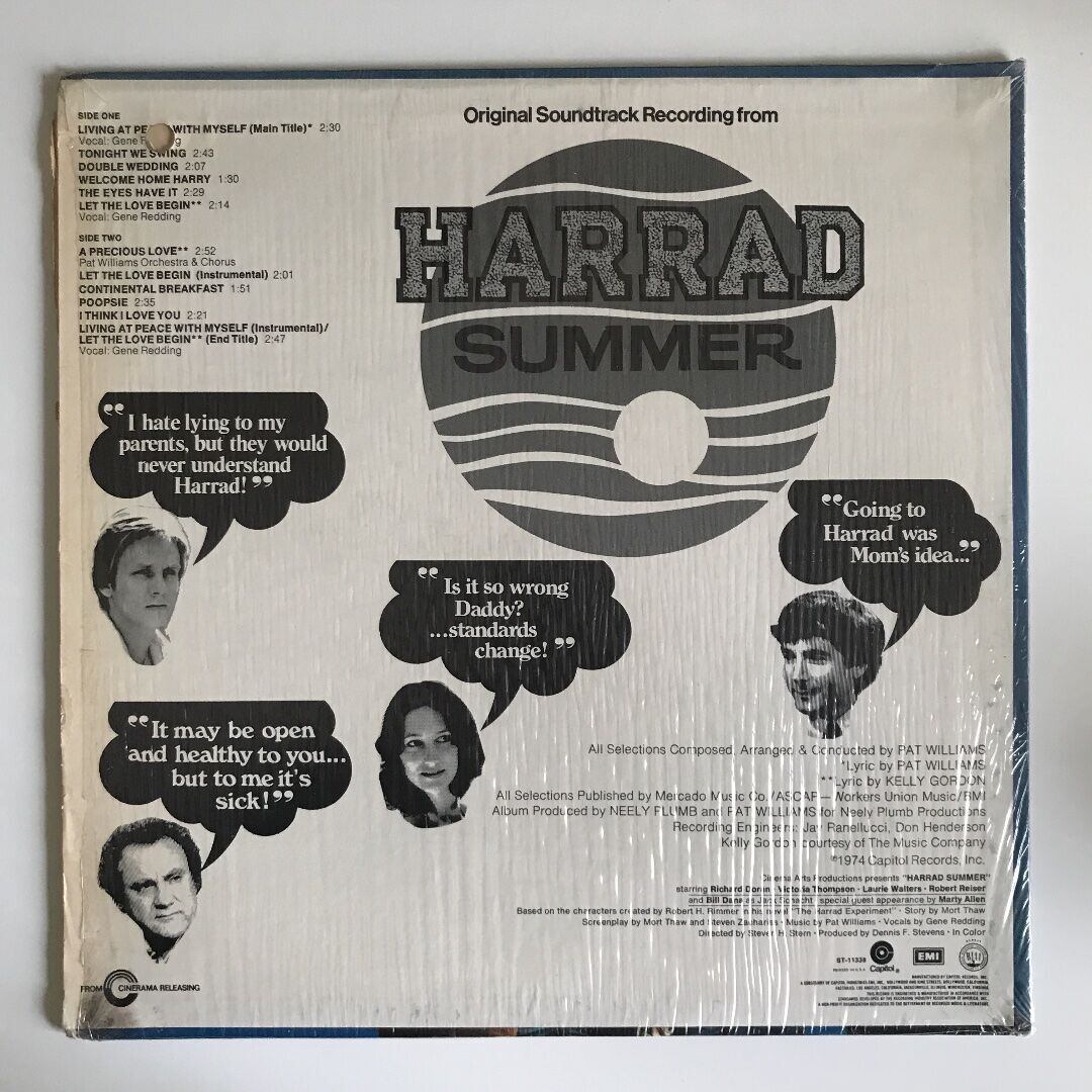 Pat Williams / Gene Redding - Harrad Summer (Original Soundtrack ...