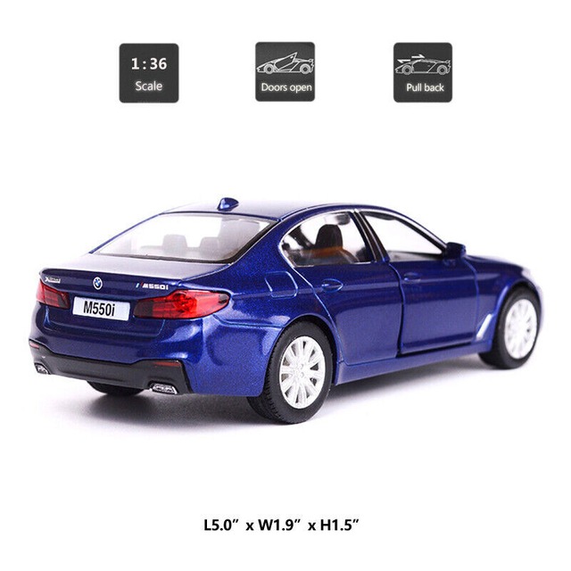 1/36 BMW M550i 5シリーズ ドイツ Germany 乗用車 セダン 青 ブルー ミニカー ダイキャストカー モデルカー ...