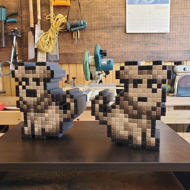 Pixel Art Sculpture ”a-hūṃ” | zerotaro shop