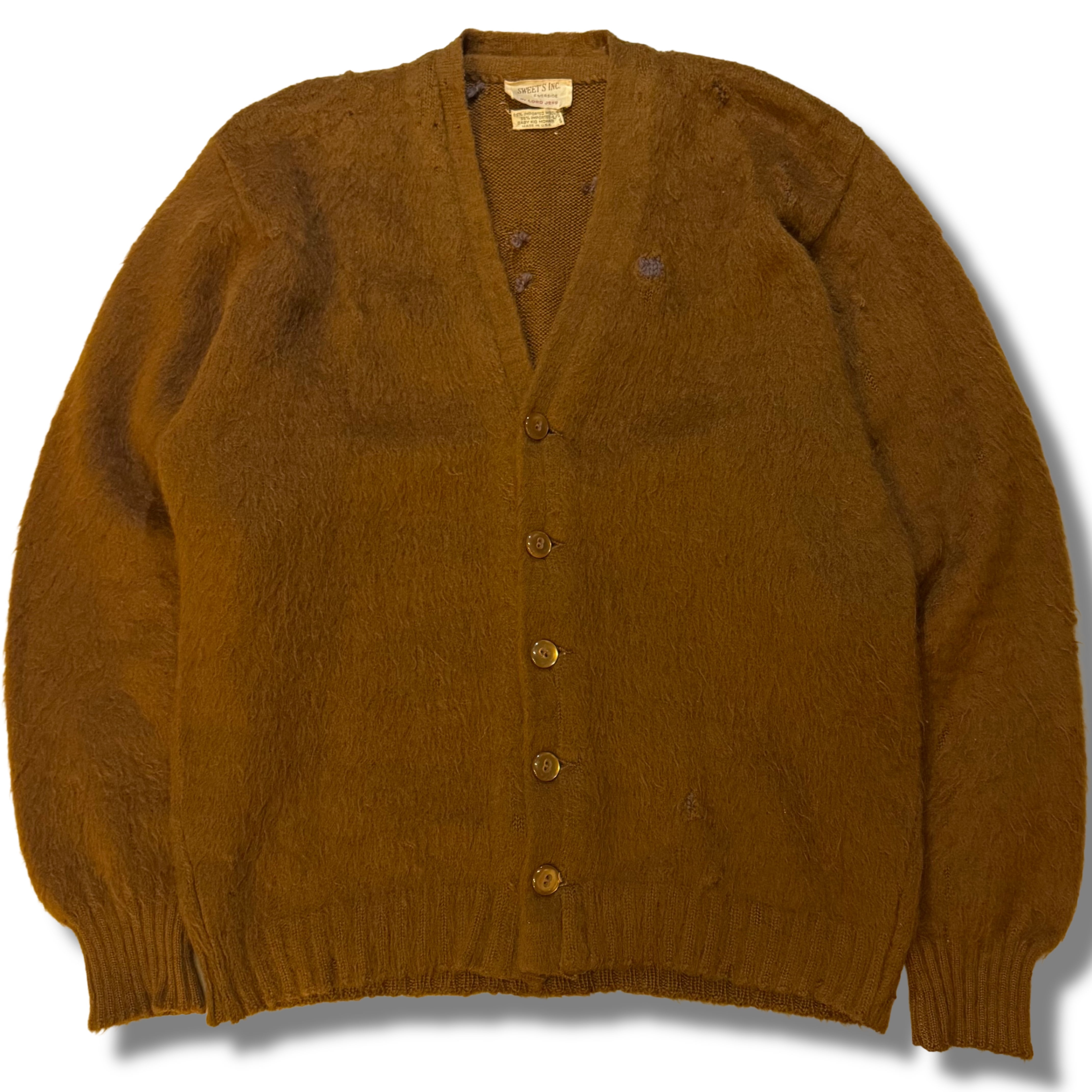 60s SWEET'S INC By Lord Jeff Mohair Knit Cardigan | RIDDLE clothing