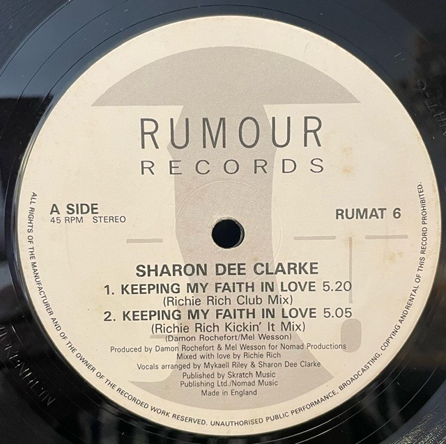 Sharon Dee Clarke "Keeping My Faith In Love" 12" | EAD RECORD