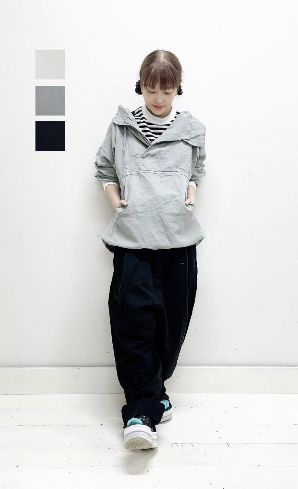 【veritecoeur】ウォッシュアウトフードプルオーバー / VC-2646 | Pay ID