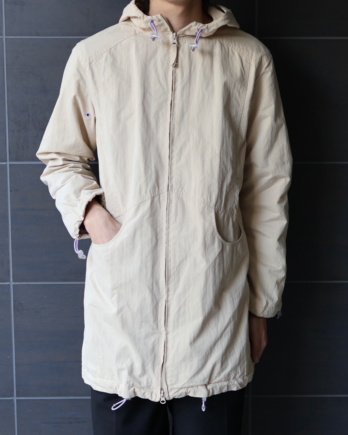 Double zip drawcord hoodie jacket | blendmarket