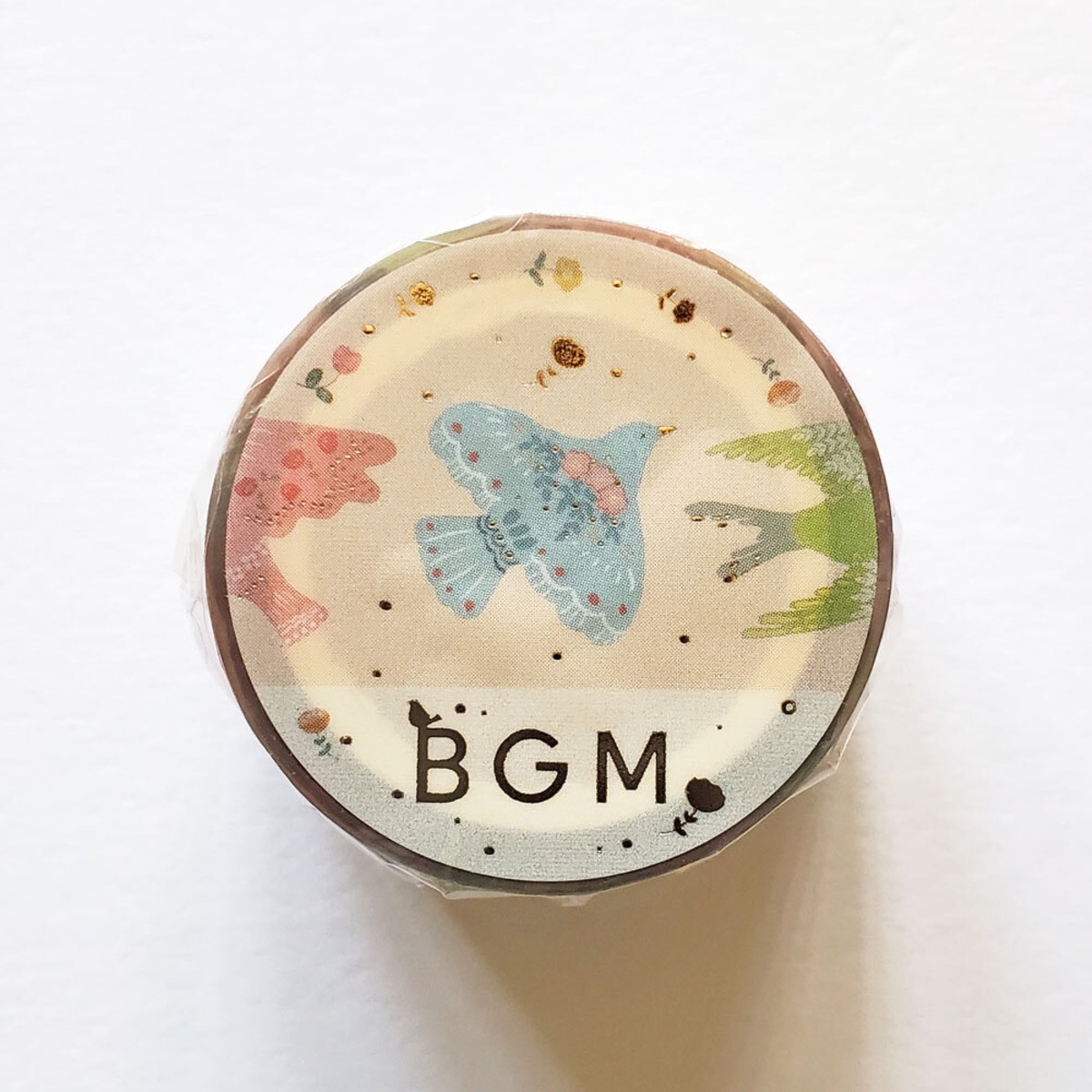 BGM 透明クリアテープ 鳥刺しゅう | hacohalu 紙雑貨・文具専門店