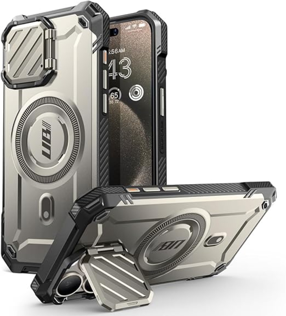 SUPCASE iPhone 15 Pro ケース 6.1インチ 2023 カバー MagSafe対応 カメラレンズ保護 スタンド機能 米軍MIL規格取得 衝撃吸収 四角強化 アウトドア用 ...