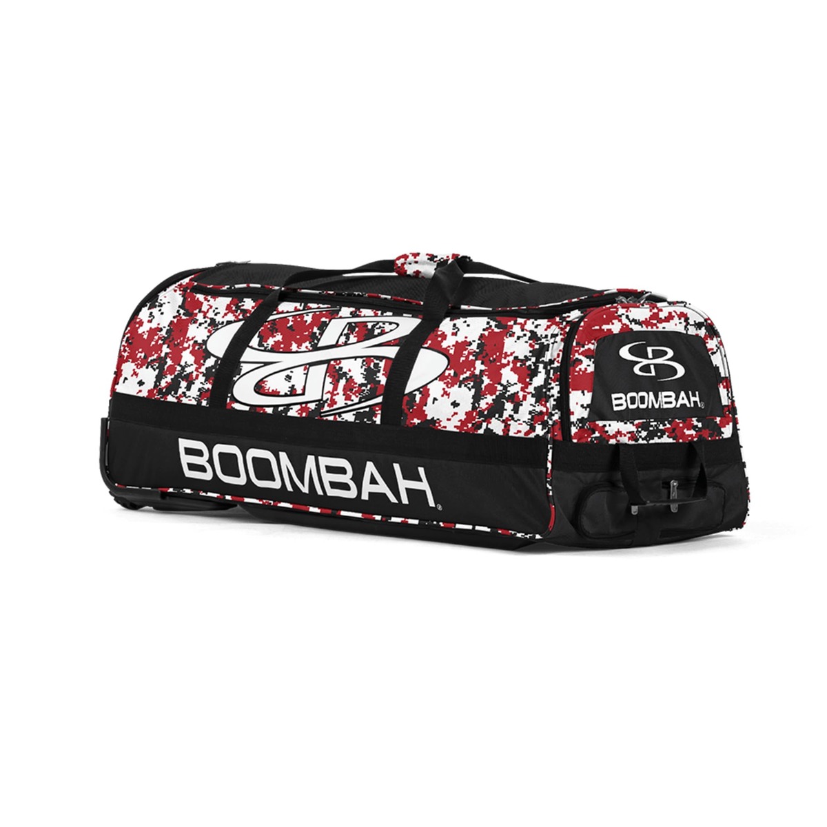 Boombah Brute Rolling Bat Bag -35 "x 15" x 12-1/2 " - デジタル迷彩ブラック/赤 - ギア ...