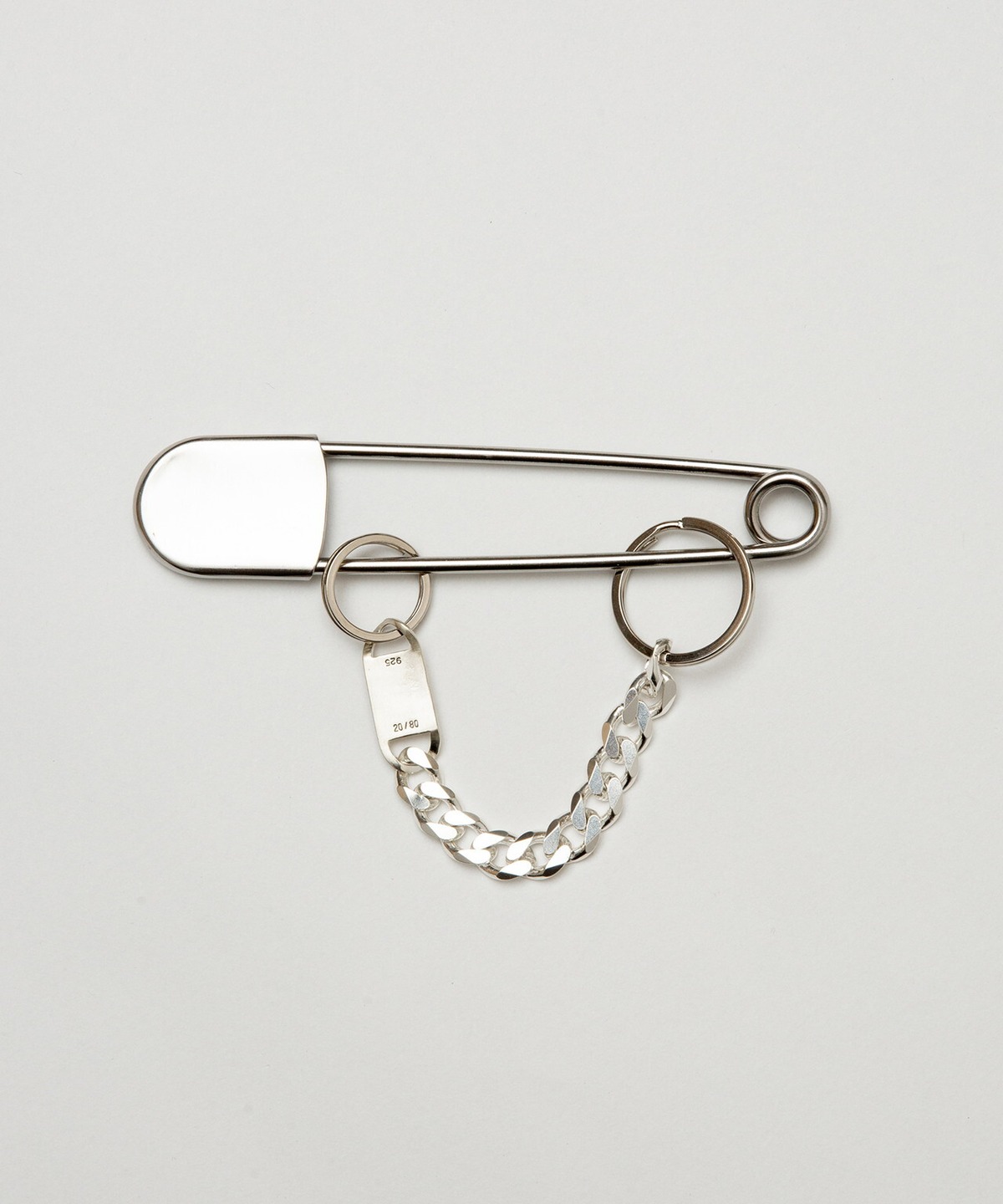 20/80 / LAUNDRY PIN KEY RING WITH SILVER CHAIN | castlerock