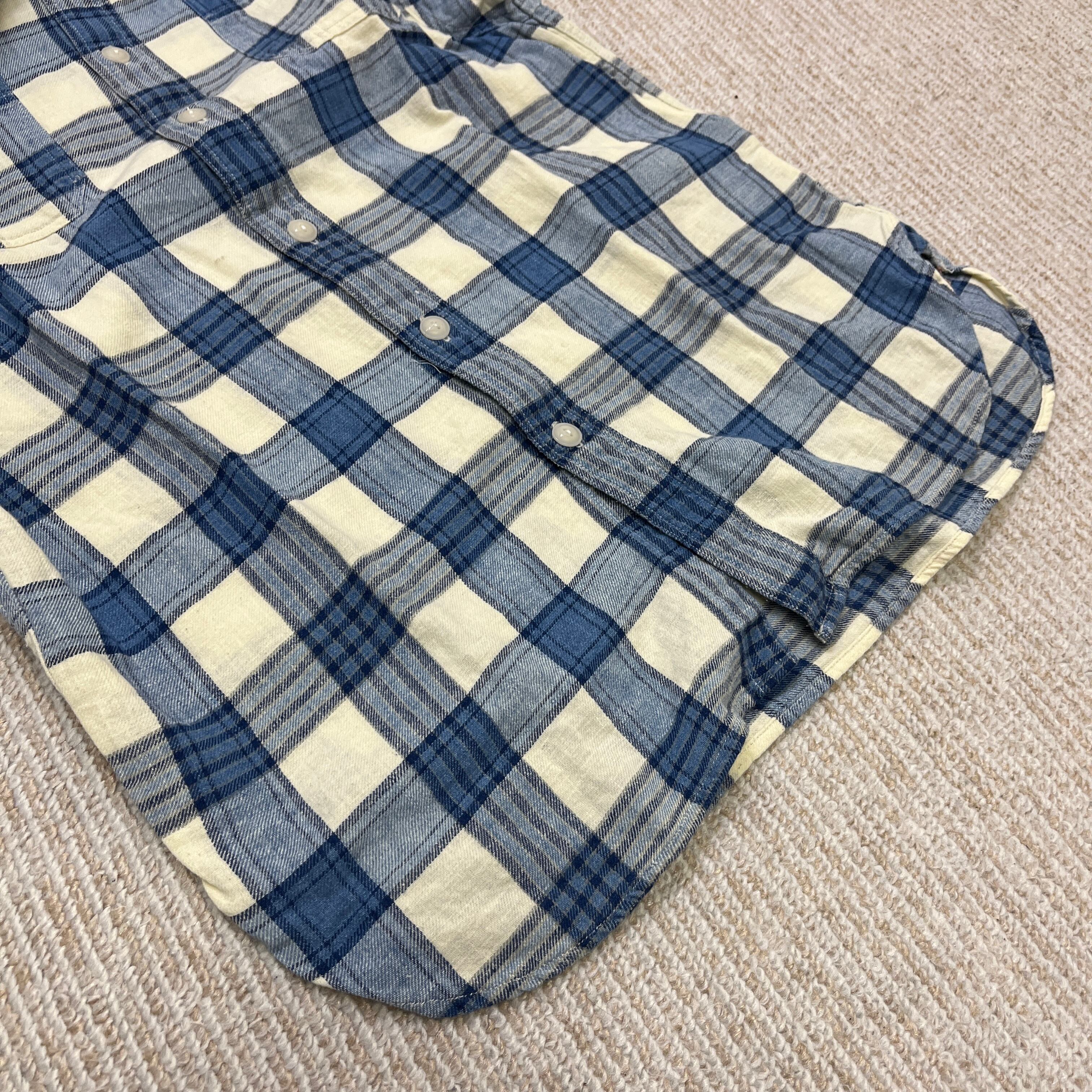 RRL FLANNEL CHECK BLUE/WHITE | safarionline