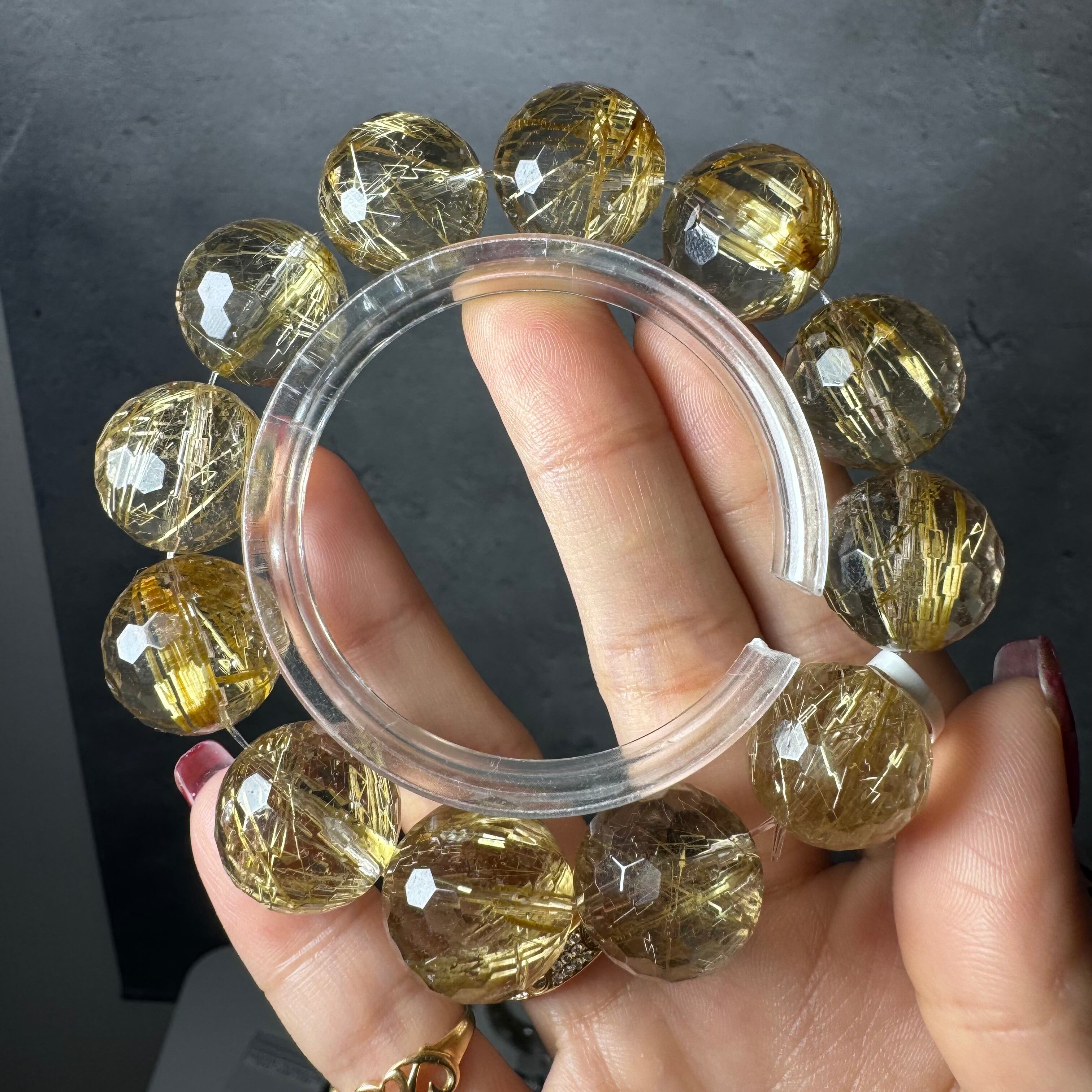 no.17 ゴールドルチル ミラーボール 約16.4-17.8mm | sumiha7