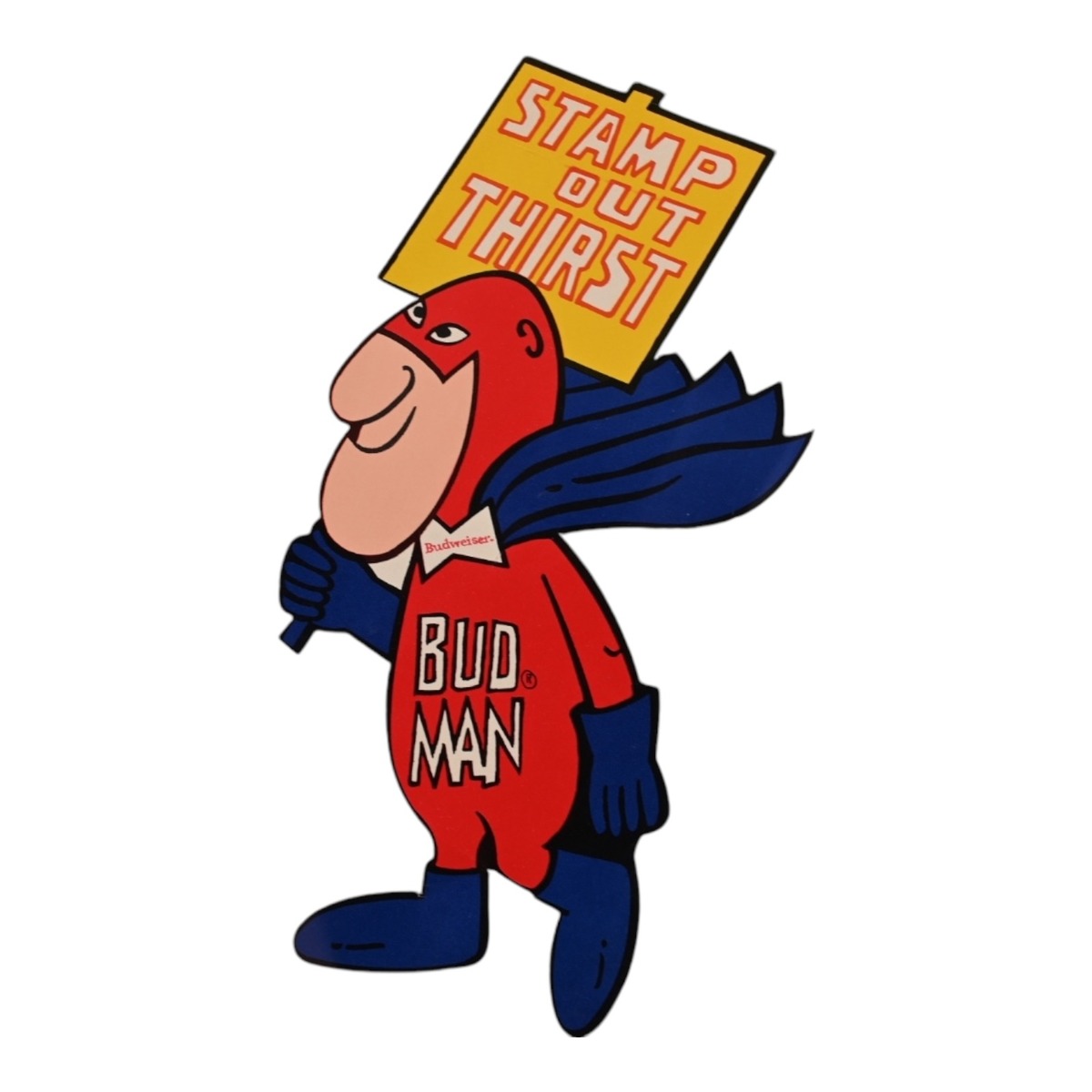 70's Bud Man Budweiser Sticker Decal #5 | Button Works Store ボタンワークス