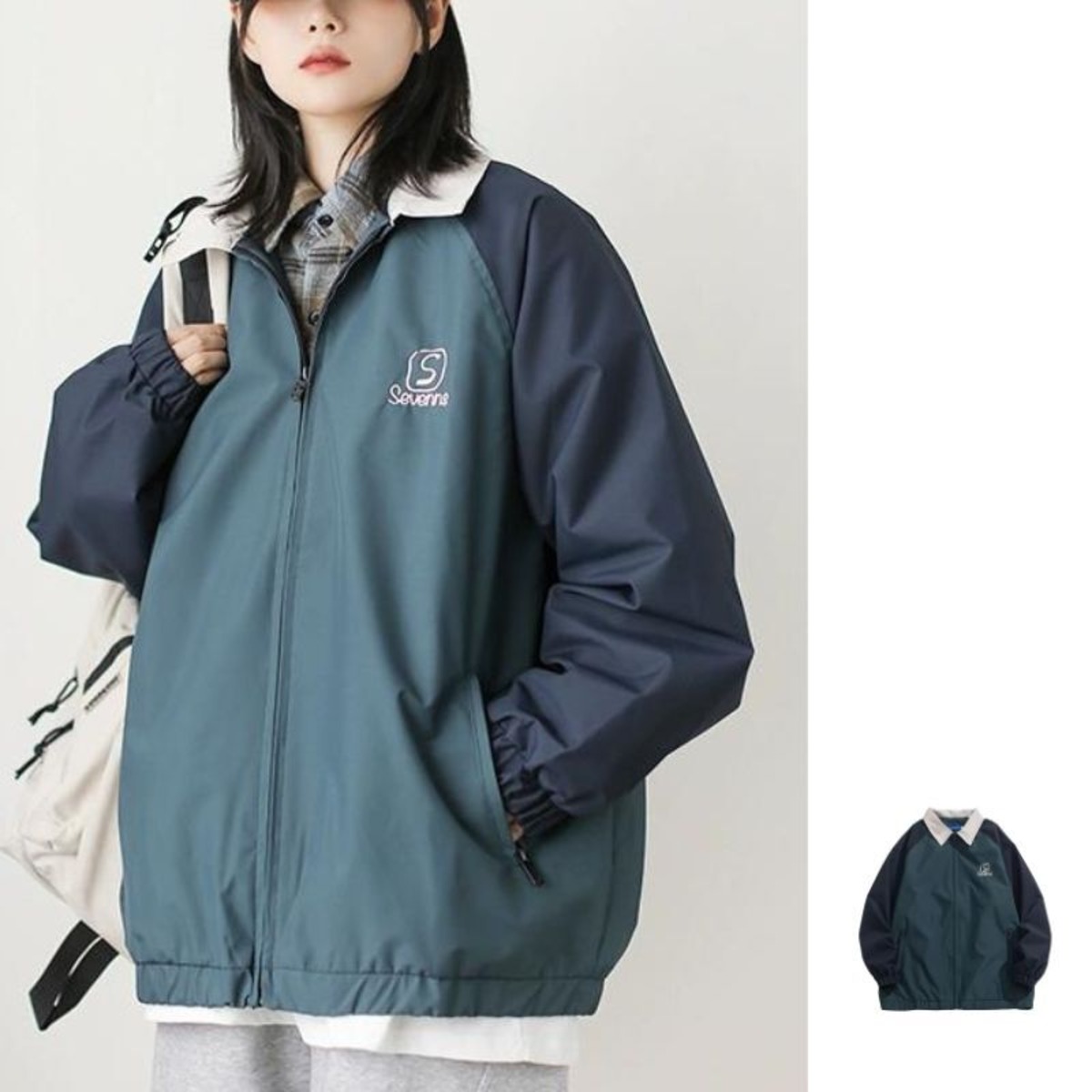 Contrast color jacket M13696 | Monoqlo+
