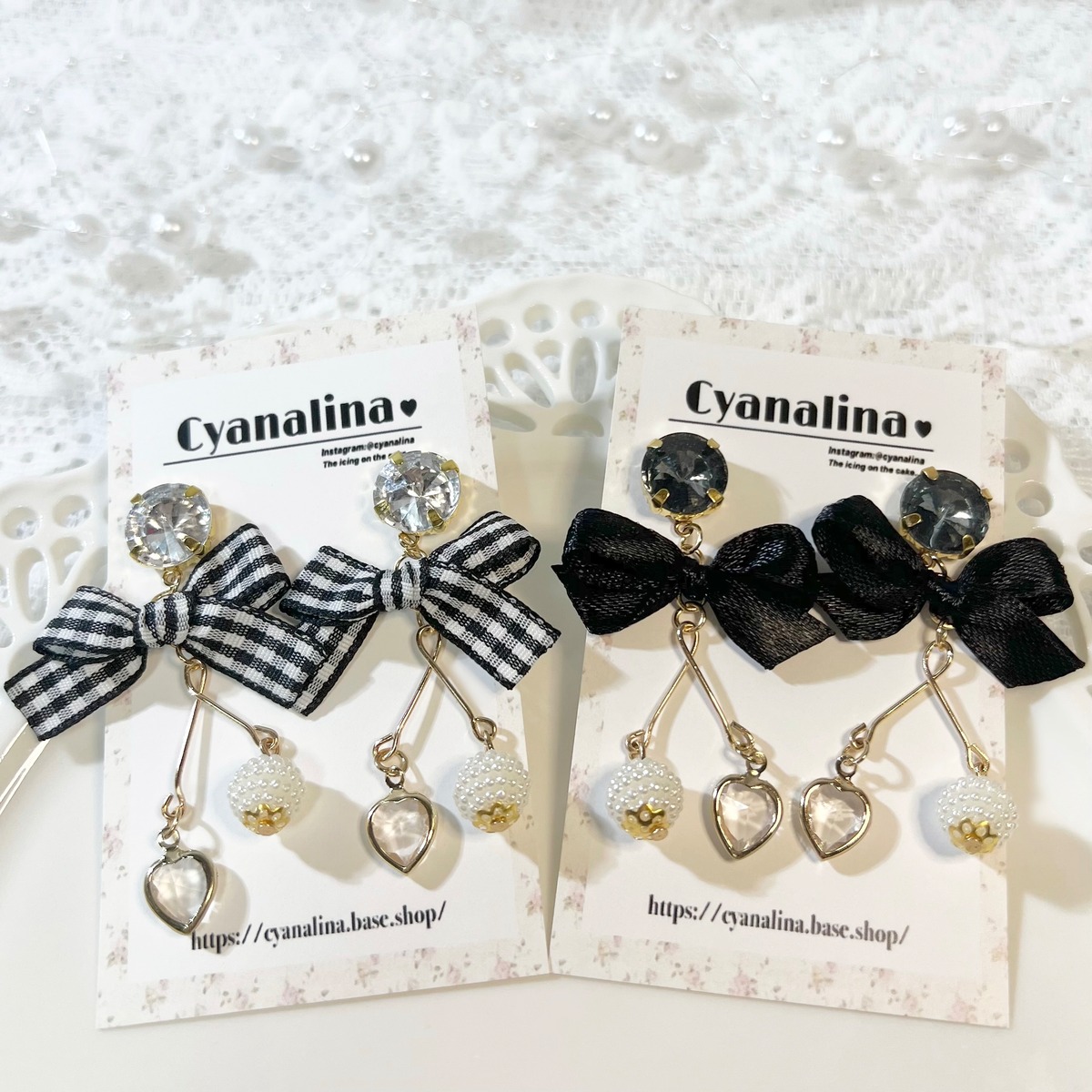 ribbon crystal heart | Cyanalina