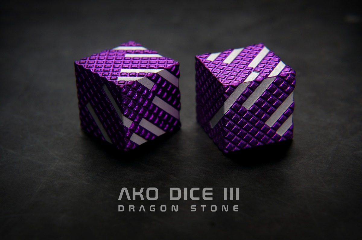 AKO DICE Ⅲ [1個]：PURPLE (ALUMINUM) | Dice Dragon