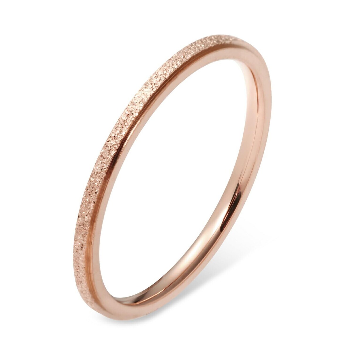 【特価商品】[mico.lor] ステンレス リング (224) 砂目 指輪 レディース 極細 銀色 金色 ピンクゴールド メンズ サージカルステンレス製 316L | LIFESELECT