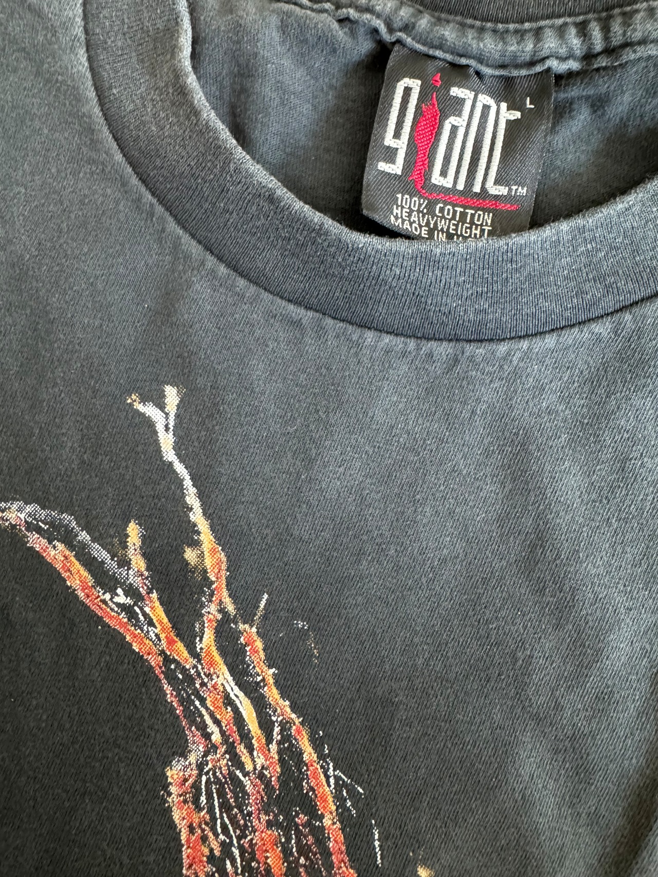 nine inch nails ナインインチネイルズ USA製 ブラックフェード Lサイズ NIN ロックバンド further down ...