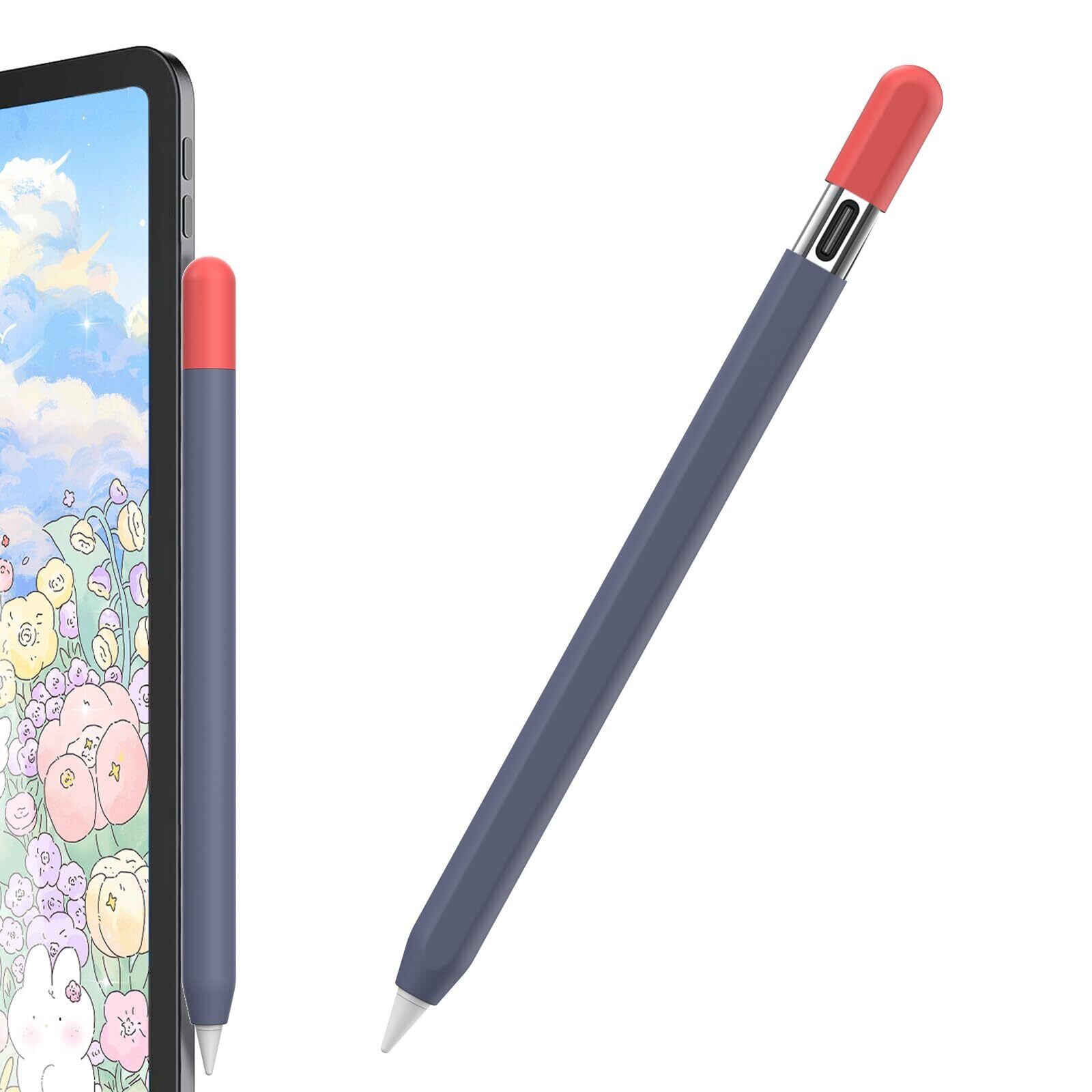 【2022最新】AhaStyle 超薄型 Apple Pencil (USB-C) シリコン保護ケース 滑り止め Apple Pencil ...