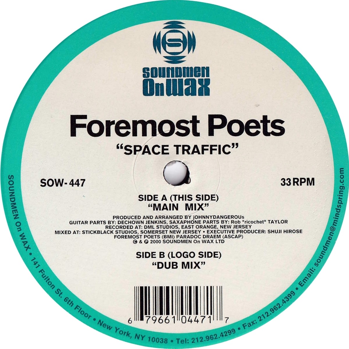 Foremost Poets – Space Traffic | First Floor Records / Used House vinyl ...