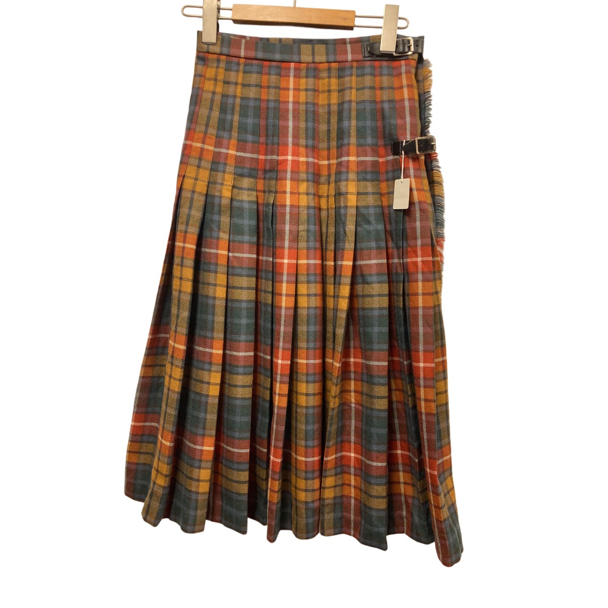 Early 00's Scotland-Made HECTOR RUSSELL Wool Pleated Check Skirt ...