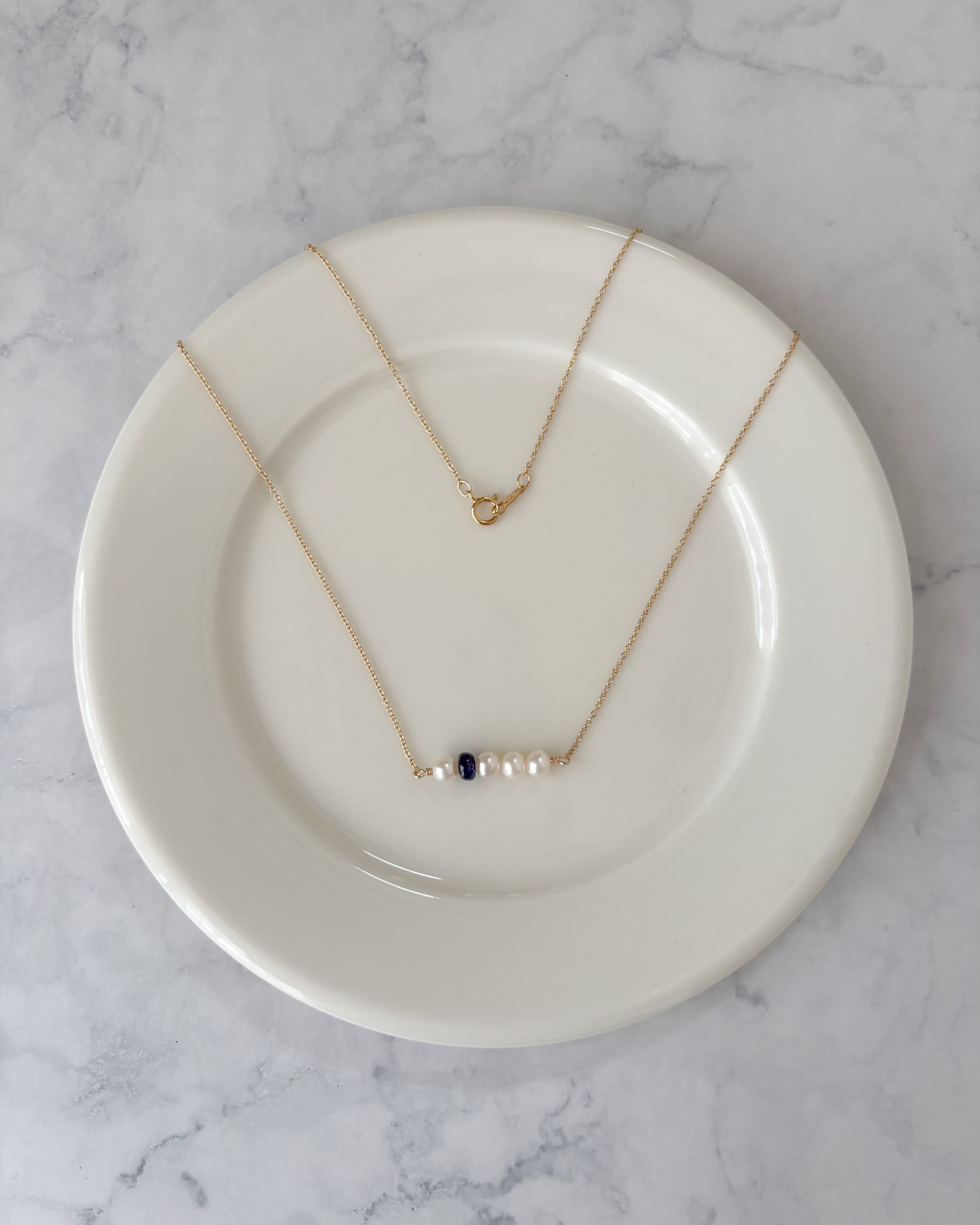 Step 3｜Birth Lights｜サファイア＆パールのネックレス（9月誕生石） | LUCENT (ルーセント)