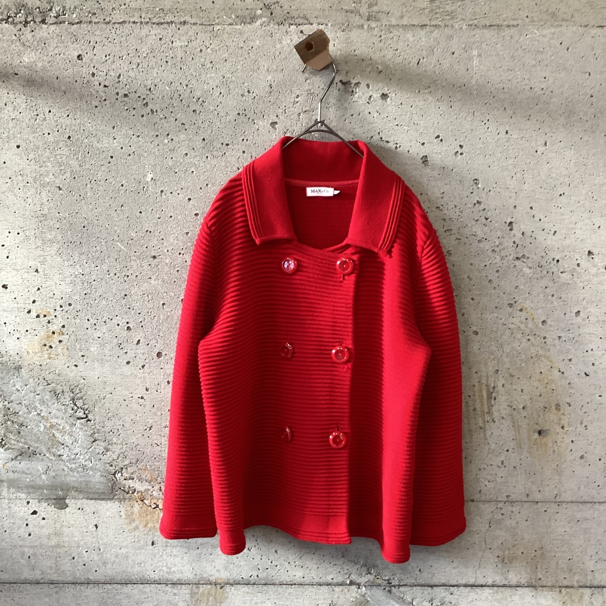 red knit jacket | 古着屋 SAJI
