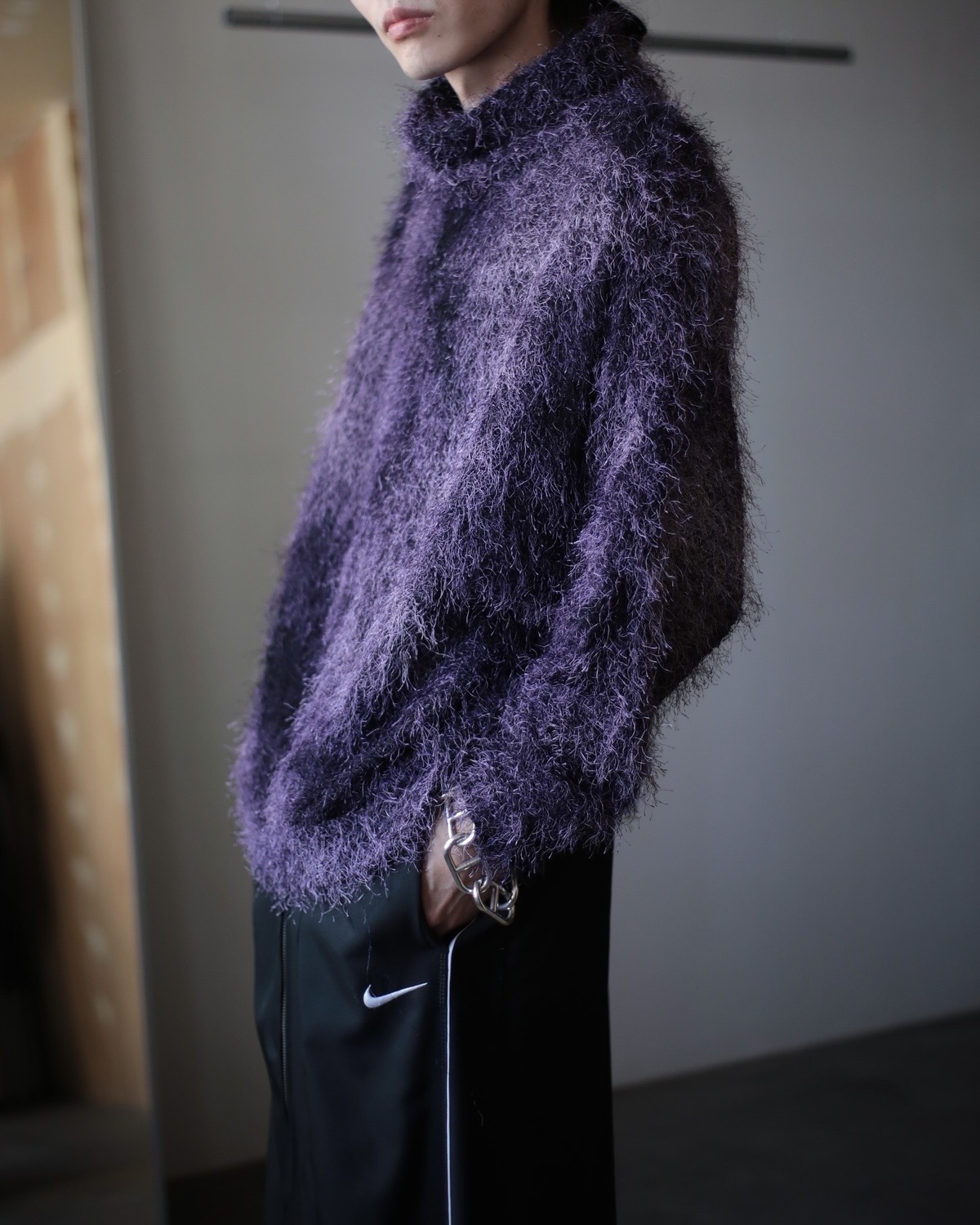 1990s~ moke moke shaggy long hairt gradation dolman sleeve design hi ...