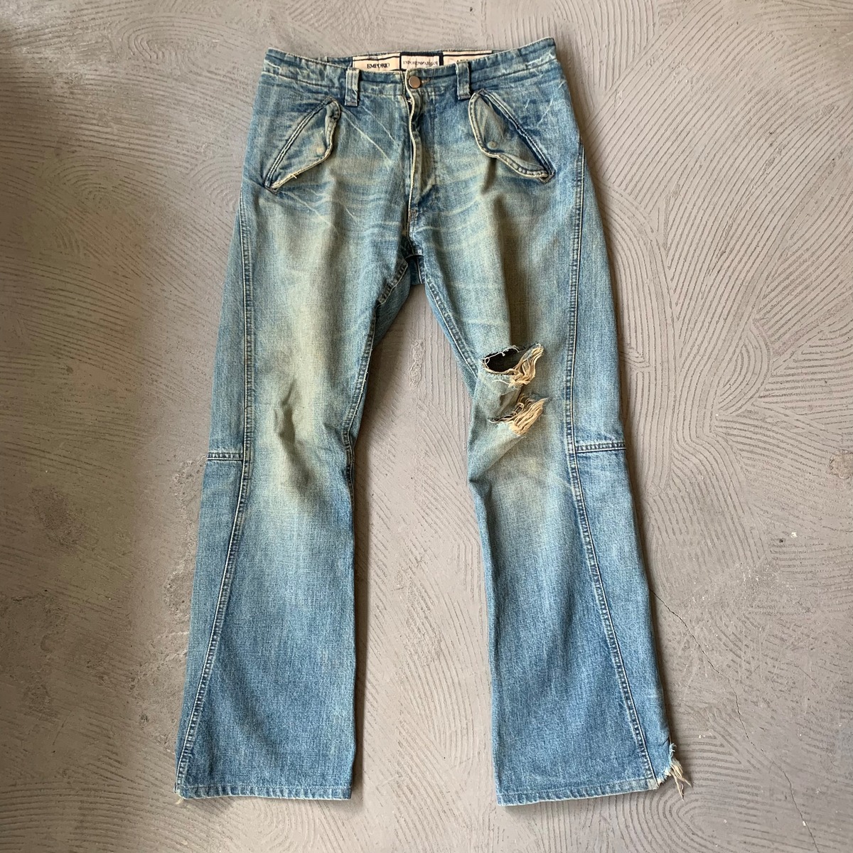 EMPORIO ARMANI / Damaged denim pants | SAMUEL FINCH / Online store