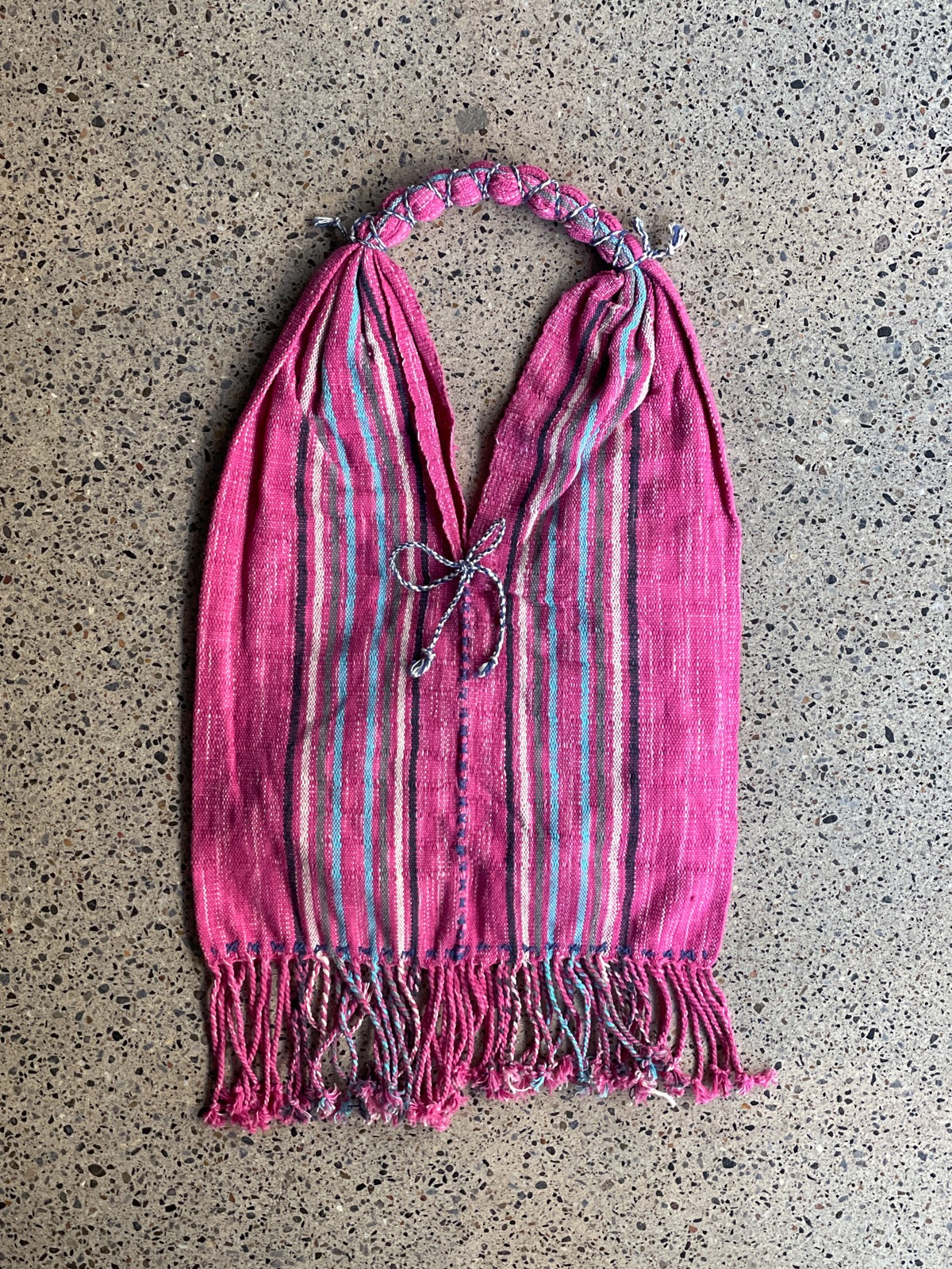 Karen tribe／Woven fabric bag（pink） | 333 & tay - Delivery Service