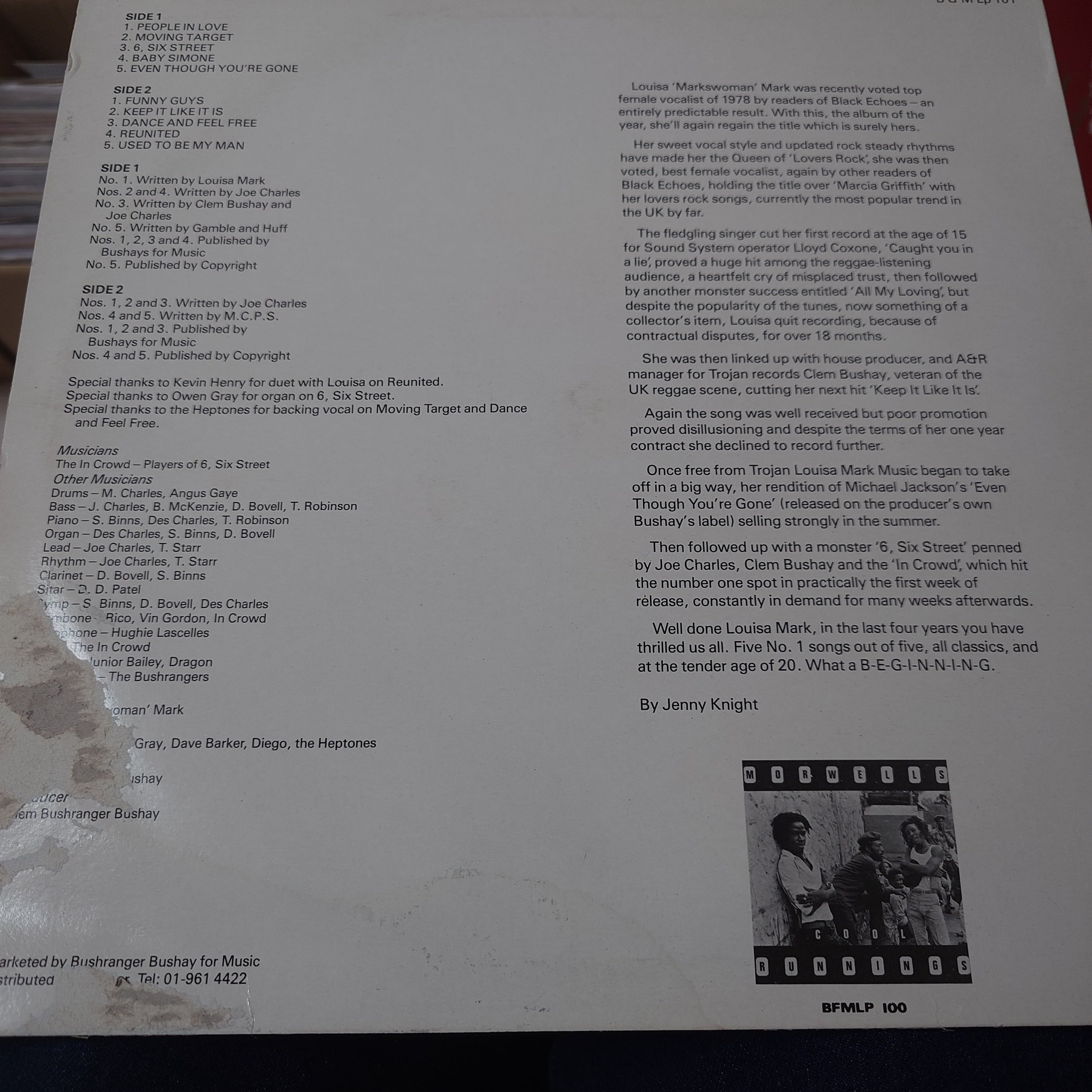 Louisa Markswoman Mark - Breakout / 6 Six Street / Keep It Like It Is ...