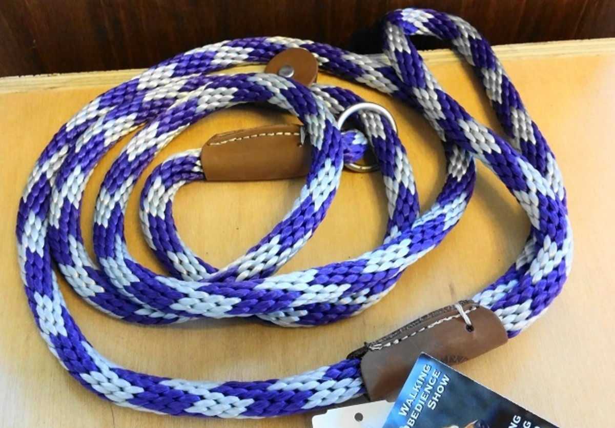Mendota British style Slip Lead アメジスト Lサイズ | Lonsdaleite collars 首輪屋