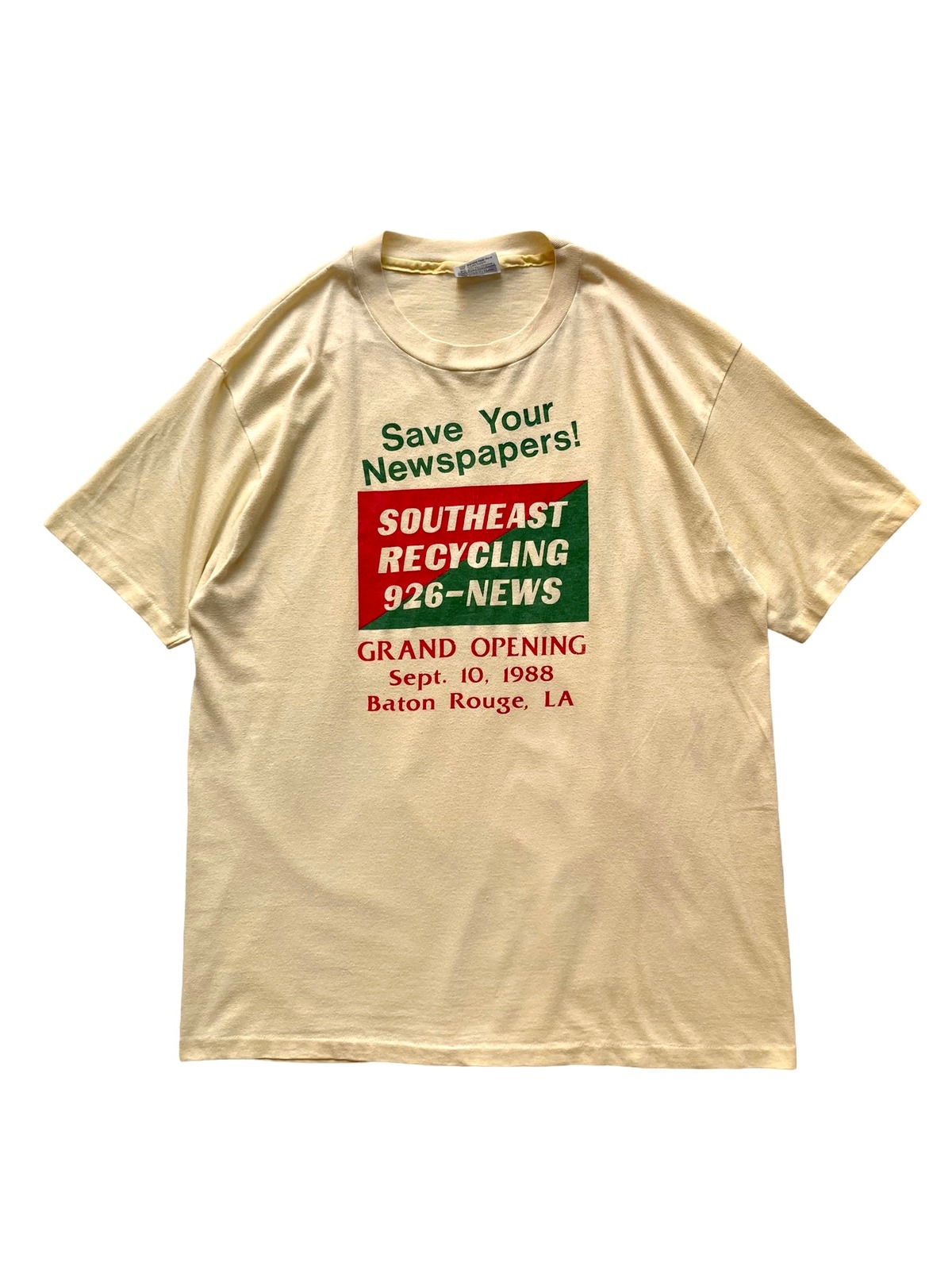 80’s “SOUTHEAST RECYCLING” Grand Open Anniversary Print Tee | FRISKY 古着 ...
