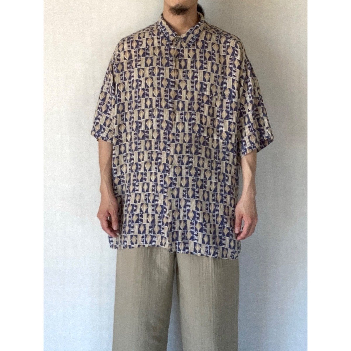 pierre cardin pattern rayon shirt | used & vintage WATARU