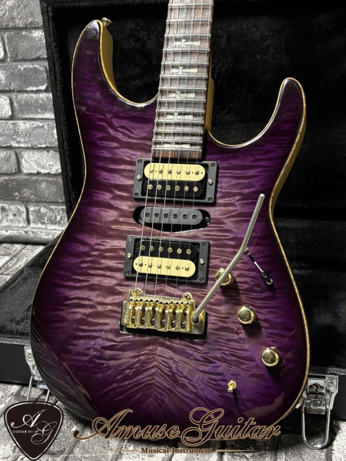 WARMOTH Neck & Body Component 24F ST Type # Purple to Clear Burst【T's ...