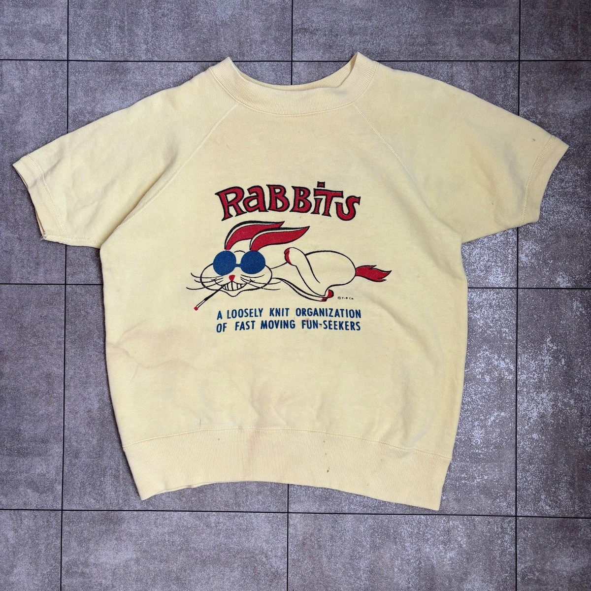 1960's "RABBITS" half sleeve sweat | Llausu