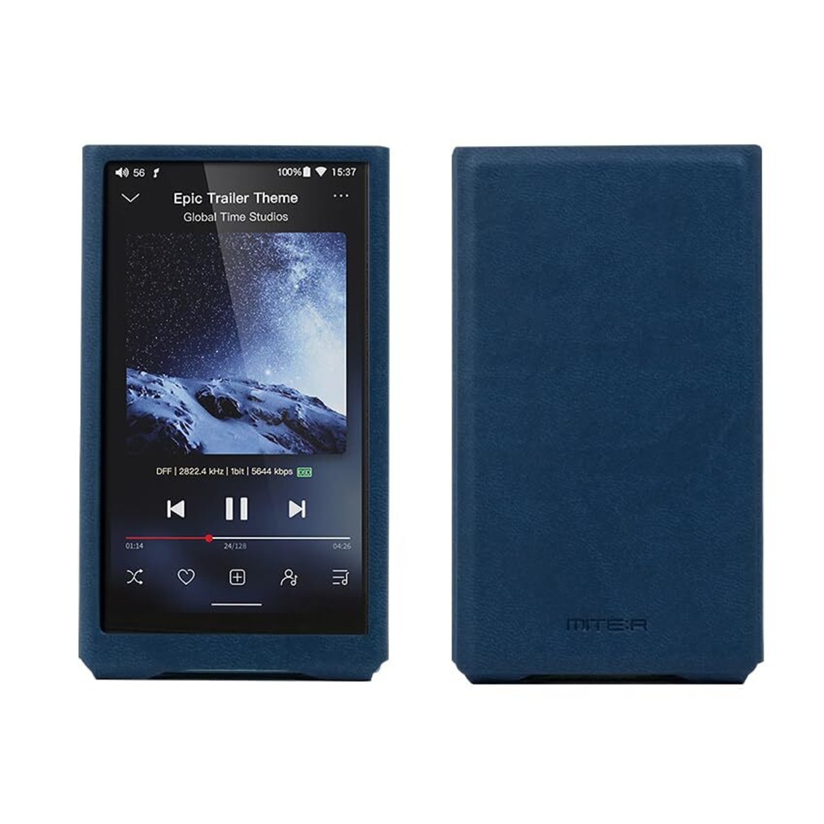 FiiO JM21用ケース、手作り人工PUレザーカバー fiio-jm21-case (Navy) | 4ne
