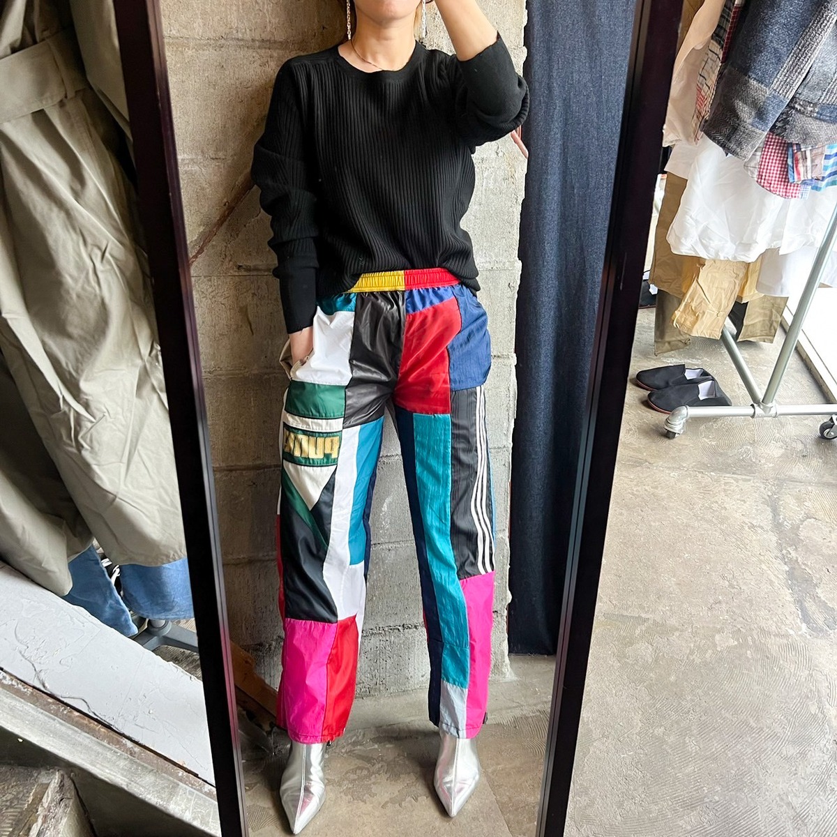 【Mr. Remake Man.】 used nylon remake pants ② (size M) | olaf