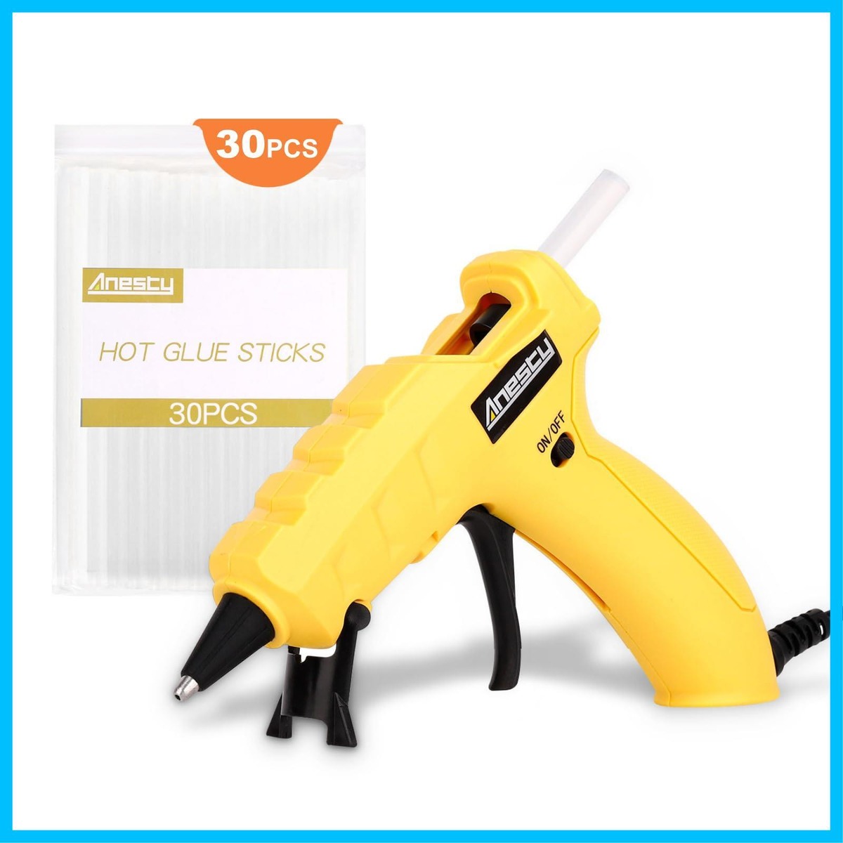 Anesty GG-01 グルーガン 50W 90秒 急速加熱 ホビー用グルーガン 垂れない 強力 小型 超軽量 補修 粘着 DIY ...
