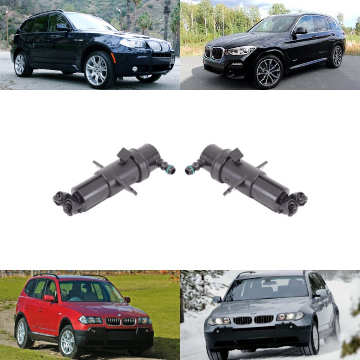 ウォッシャースプレー ノズル ポンプ 洗浄 ヘッドライト用 61673416468 61673416467 2006～2010 BMW X3 ...
