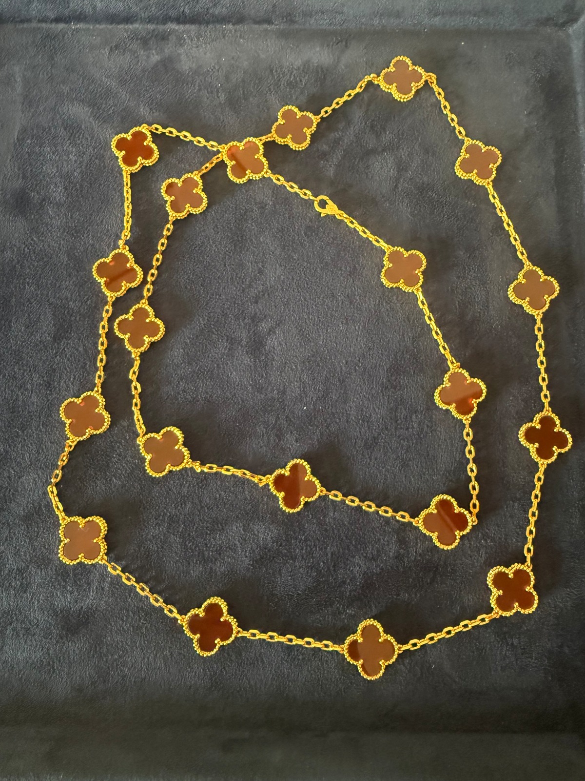 天然石カーネリアンロングネックレス | cocomoco