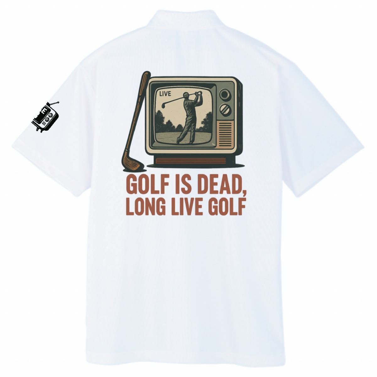 GOLF IS DEAD - LONG LIVE GOLF ポロシャツ【RETRO TV Edition】 | gorillagolf