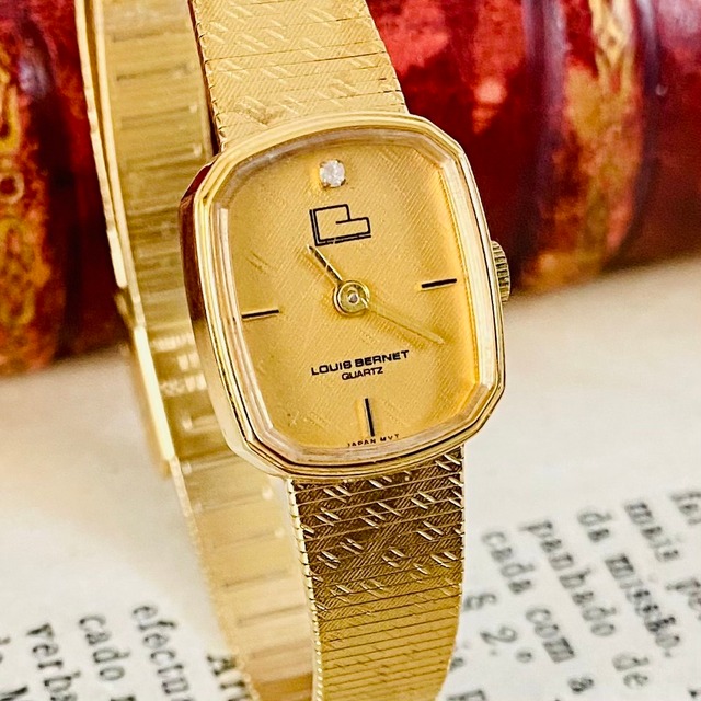 【高級腕時計Louis Bernet】クォーツ デイト 腕時計 レディース ビンテージ ブレスレット カクテル ウォッチ クリスタル ...
