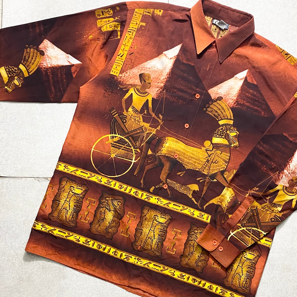 old full print polyester shirt “EGYPT” | NOIR ONLINE