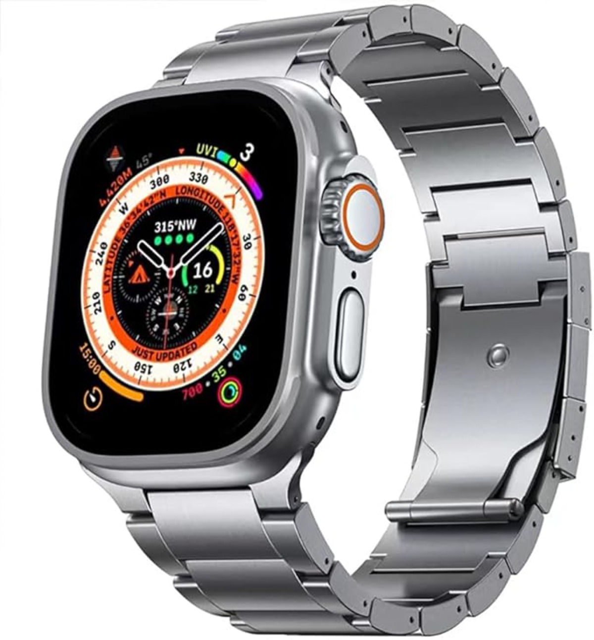 コンパチブル for apple watch バンド チタン製 軽量 丈夫 iWatch SE/Series Ultra2 Ultra 9 8 7 6 5 4 3 2 1対応 38mm ...