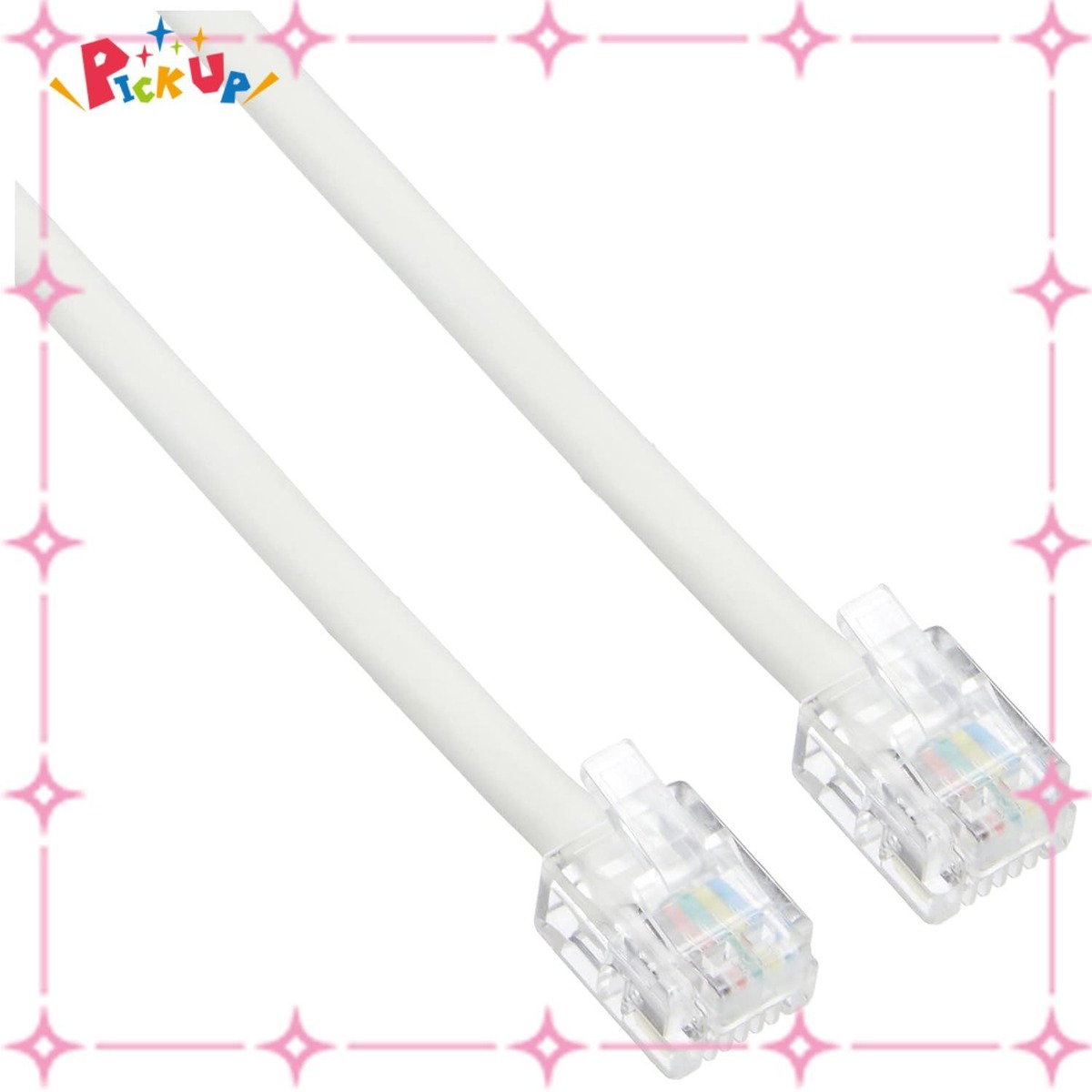 【在庫処分】エルパ (ELPA) テレホンコード 電話 FAX 6極2/4芯 5 | 人気商品翌日発送