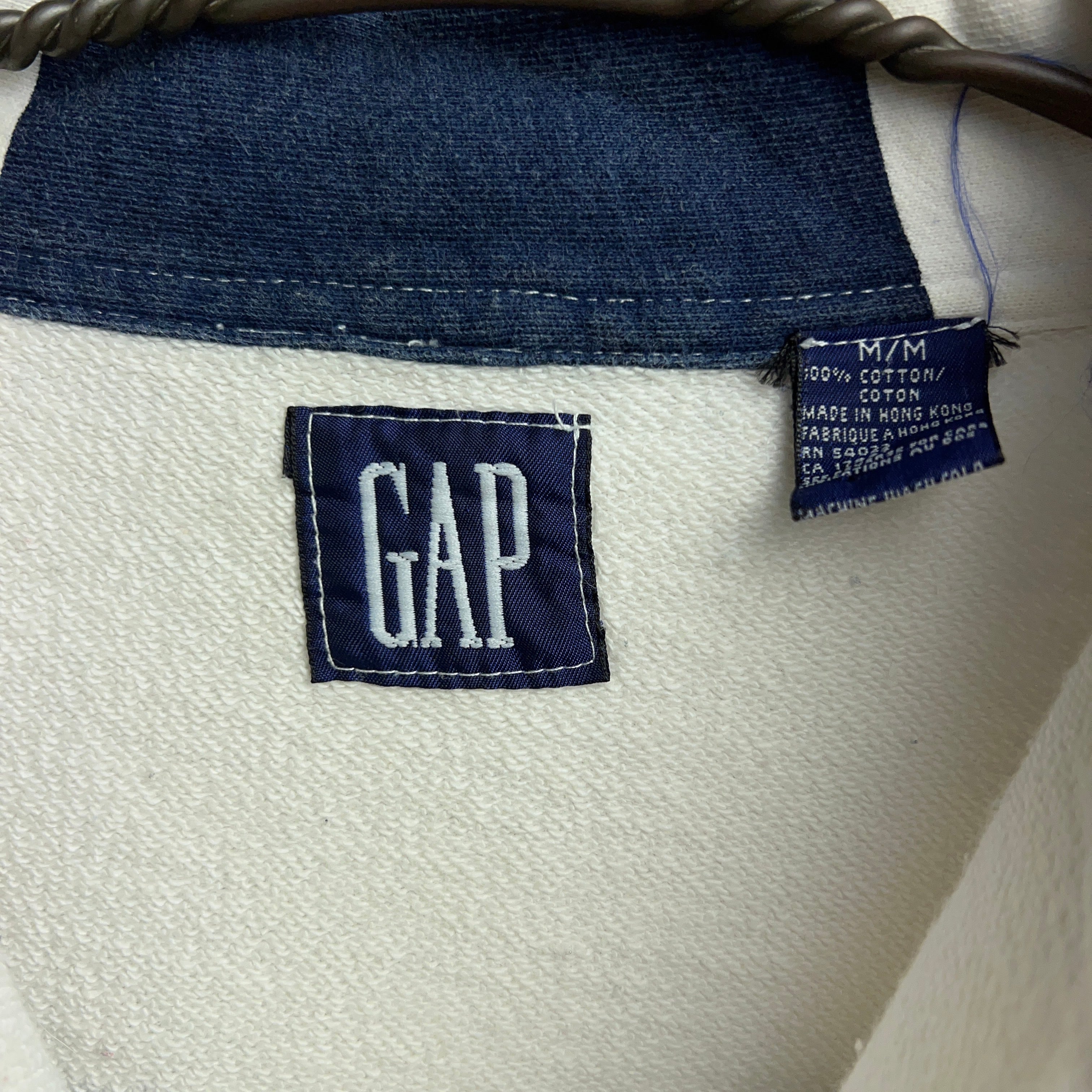 90's old GAP BORDER HALF ZIP SWEATSHIRT オールドギャップ ボーダー ハーフジップ スウェット【0801A70】 | 【公式】Thrift Tokyo ...