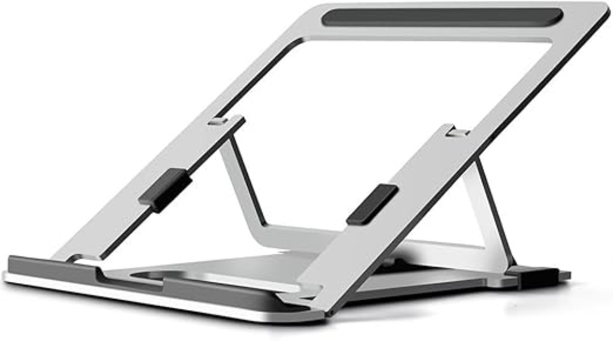 LOE(ロエ) ノートパソコン スタンド (5段階調整機構) アルミニウム 製 (シルバー) a | hero01