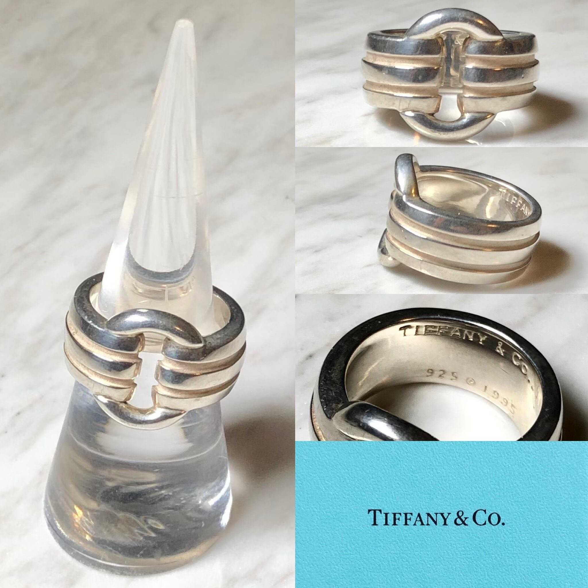 vintage TIFFANY silver ring "grooved" | NOIR ONLINE
