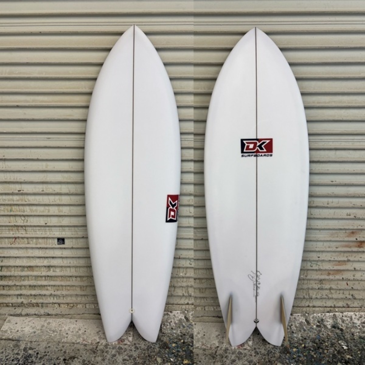 【OUTLET SALE】DK SURFBOARDS 5’7" KEEL FISH 101BAMBOO ONFIN ツインフィッシュ MADE ...