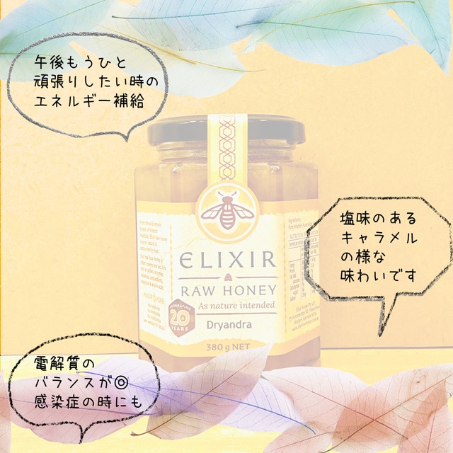 Dryandra -ELIXIR-(ドライアンドラ)380g (お一人様1点) | はちみつ屋さん STUDiO PiCCO